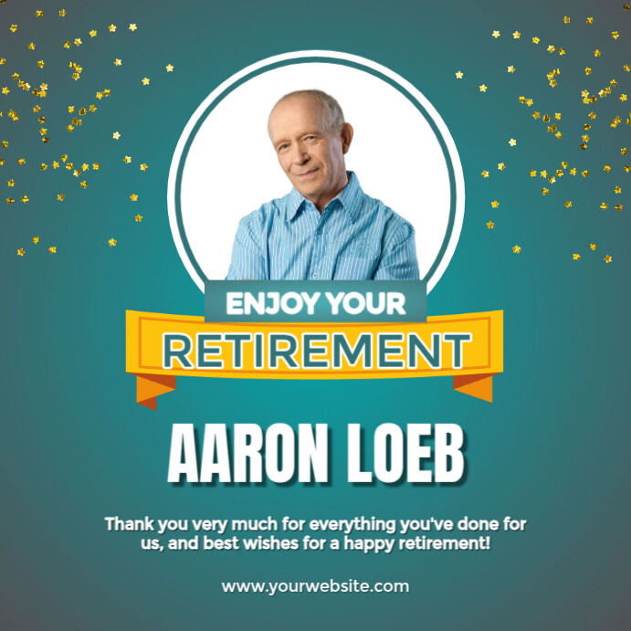 Aqua Happy Retirement Instagram Post Template | PosterMyWall