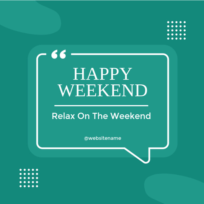 Plantilla de Aqua Happy Weekend Instagram Post | PosterMyWall