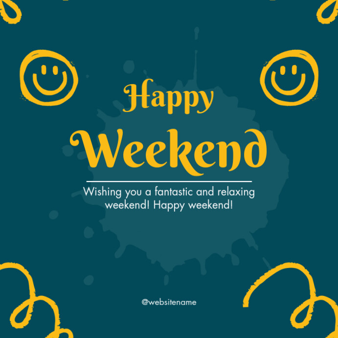 Modèle Aqua Happy Weekend Instagram Post | PosterMyWall