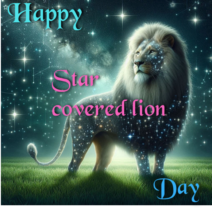 Aqua Illustrative Happy Star Covered Deer Instagram Post Template ...