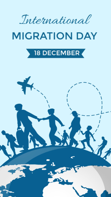 Plantilla de Aqua Illustrative Migration Day Instagram Story | PosterMyWall