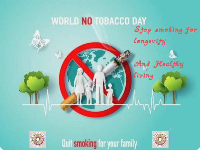 Aqua Illustrative World Tobacco Presentation Template | PosterMyWall