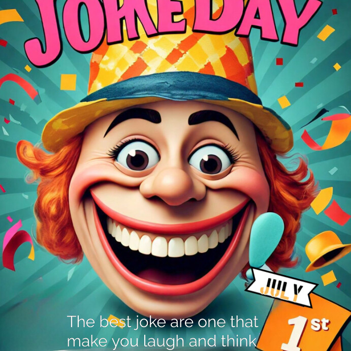 Plantilla de Aqua Joyful Best Joke Day Instagram Post | PosterMyWall