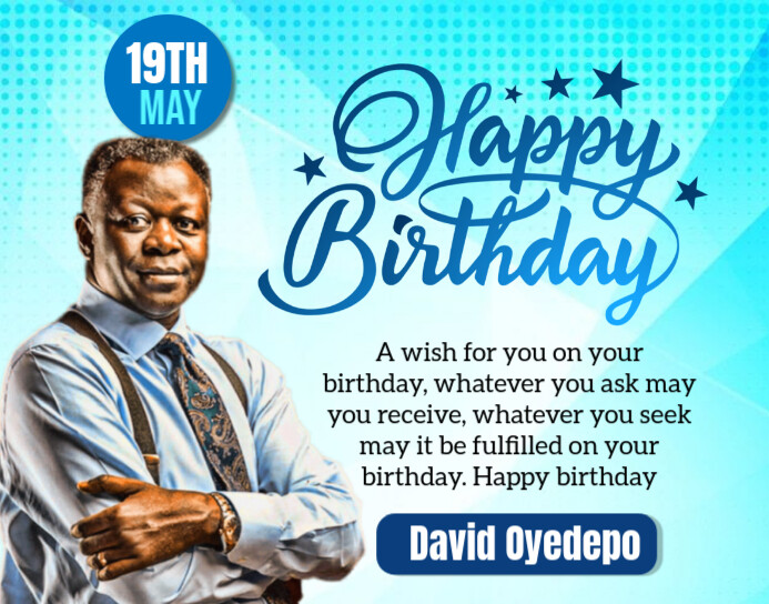 Aqua Joyful Birthday Poster/wallboard Template | PosterMyWall