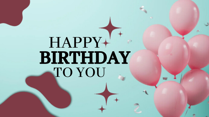 Copy of Aqua Joyful Birthday Presentation (16:9) | PosterMyWall