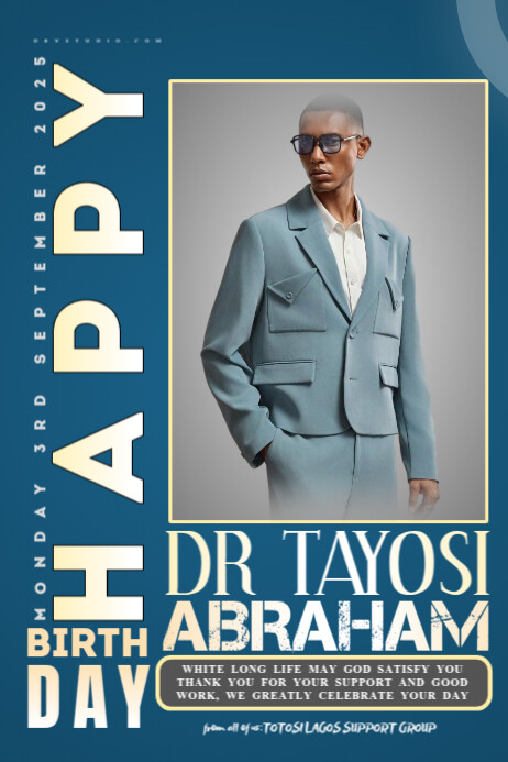 Aqua Joyful Bold Birthday Poster Template | PosterMyWall