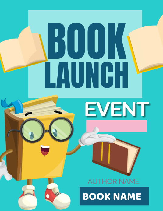 Copy of Aqua Joyful Book Launch Event Flyer Template | PosterMyWall