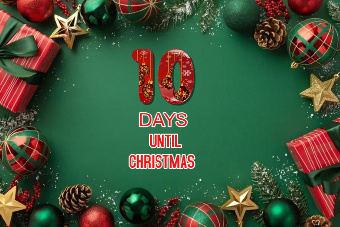 Aqua Joyful Christmas Countdown Poster Template | PosterMyWall