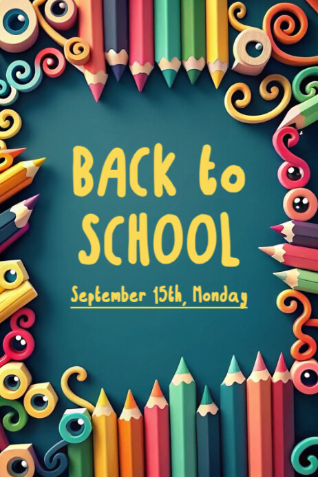 Back To School Posters Template | PosterMyWall