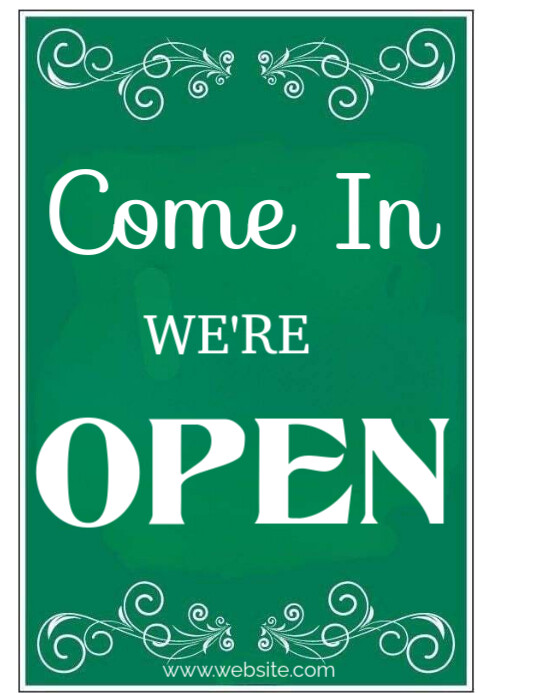 Copy of Aqua Joyful Come In We're Open Flyer (us Letter) | PosterMyWall