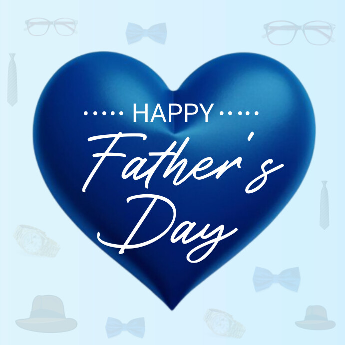 Aqua Joyful Father's Day Wishes Instagram Pos Template | PosterMyWall