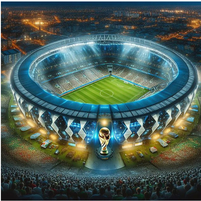 Copy of Aqua Joyful Football Stadium Flyer (us Letter) | PosterMyWall