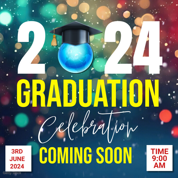 Plantilla de Aqua Joyful Graduation Flyers Graduation Part | PosterMyWall