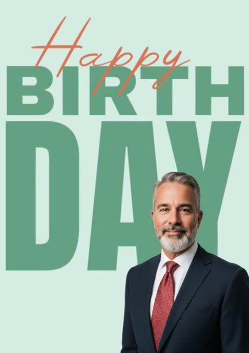 Copy of Aqua Joyful Happy Birth Day A4 | PosterMyWall