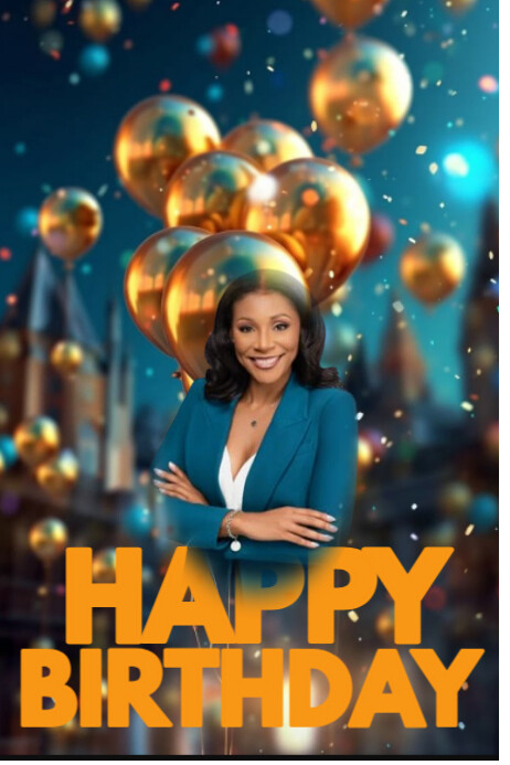 Aqua Joyful Happy Birthday Poster Template | PosterMyWall