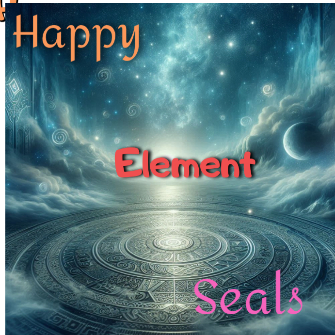 Aqua Joyful Happy Element Seal Instagram Post Template | PosterMyWall