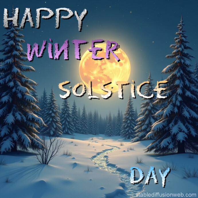 Aqua Joyful Happy Winter Solstice Day Instagram Post Template ...