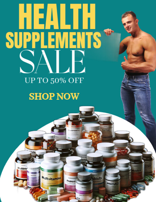 Copy of Aqua Joyful Health Supplement Sale Flyer (us Letter) | PosterMyWall