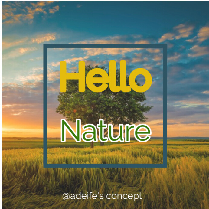 Copy of Aqua Joyful Hello Nature Instagram Post | PosterMyWall