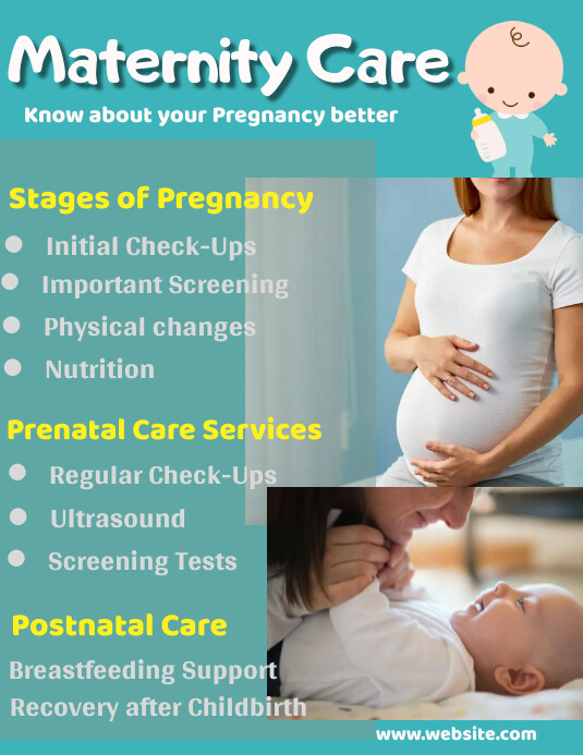 Copy of Aqua Joyful Maternity Care Graphics Flyer (us | PosterMyWall
