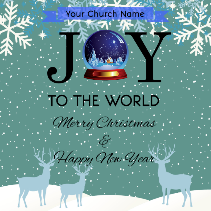 Aqua Joyful Merri Christmas And Happy New Year Greetings Instagram Post ...