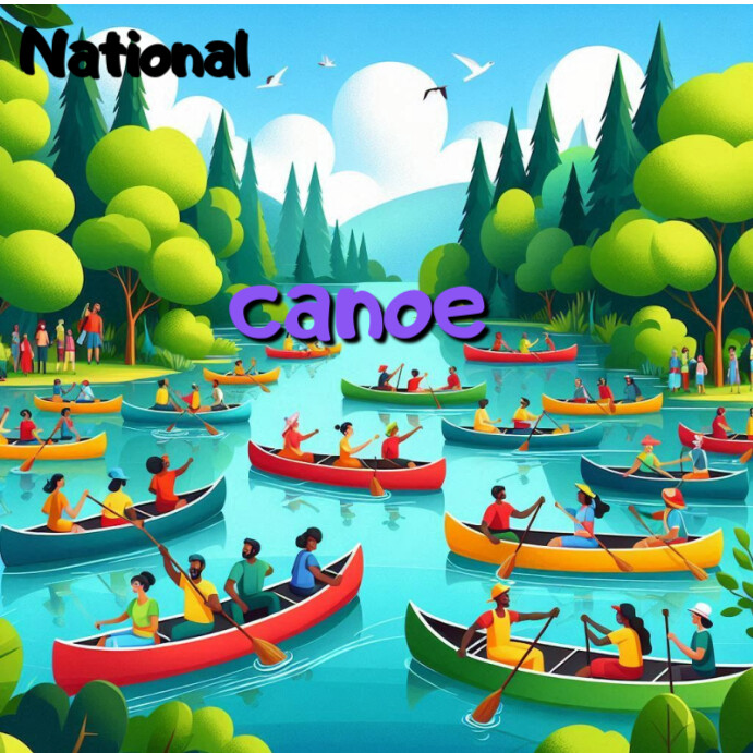 Aqua Joyful National Canoe Day Instagram Post Template | PosterMyWall