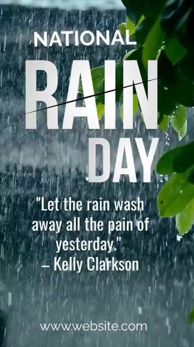 Copy of Aqua Joyful National Rain Day Instagram Reel | PosterMyWall