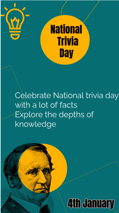 Aqua Joyful National Trivia Day Instagram Story Template | PosterMyWall