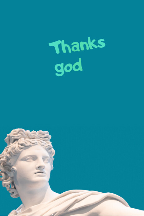Aqua Joyful Thank God Pinterest Graphic Template | PosterMyWall