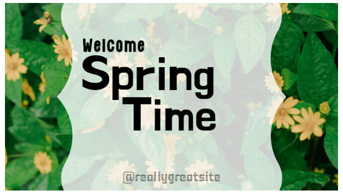Aqua Joyful Welcome Spring Time Youtube Thumbnail Template | PosterMyWall