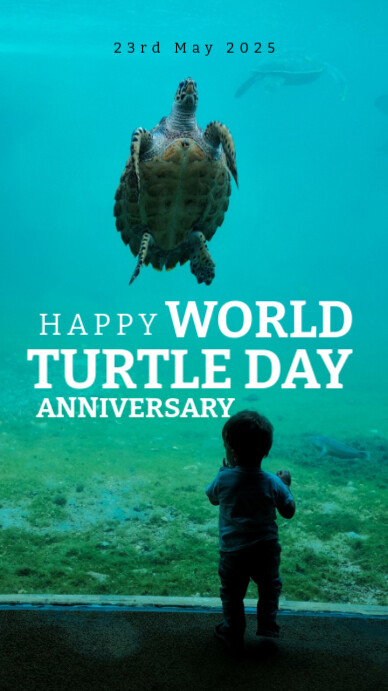 Plantilla de Aqua Joyful World Turtle Day Instagram Story | PosterMyWall