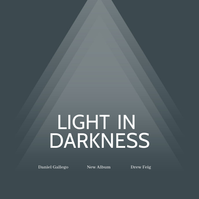 Aqua Light In Darkness Album Cover Template | PosterMyWall
