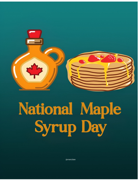 Aqua List-based National Maple Syrup Day Flyer (us Letter) Template ...