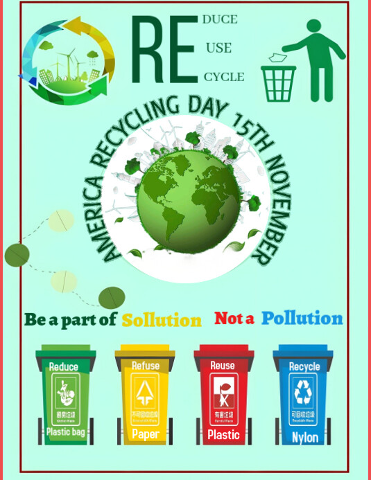 Copy of Aqua List-based Recycle Flyer (us Letter) | PosterMyWall