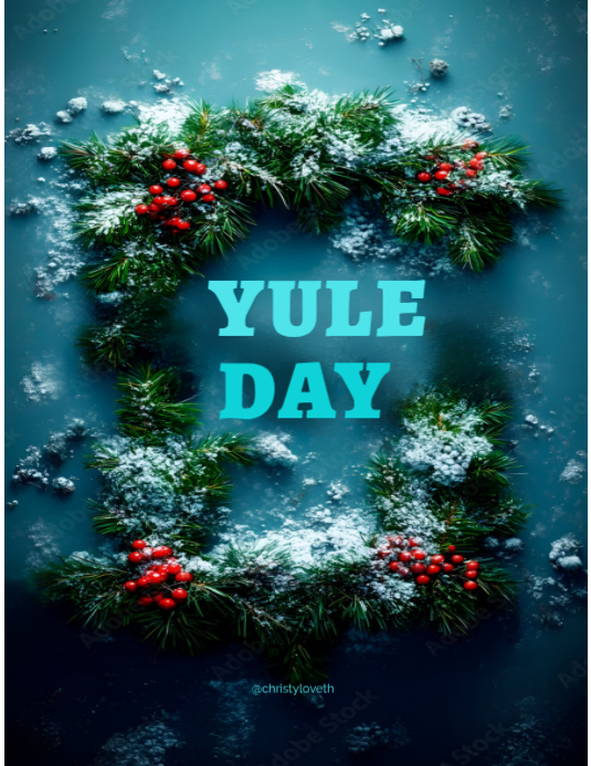 Aqua List-based Yule Day Flyer (us Letter) Template | PosterMyWall