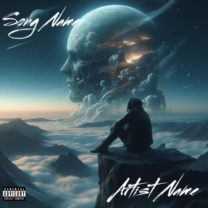 Aqua Lonely Man Album Cover Templat | PosterMyWall