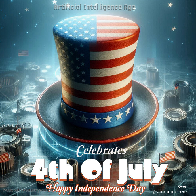 Modèle Aqua Maximalist Ai Celebrates 4th Of July Ins | PosterMyWall