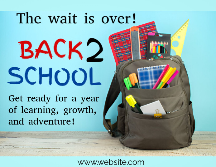 Aqua Maximalist Back To School - The Wait Is Over Flyer (us Letter ...