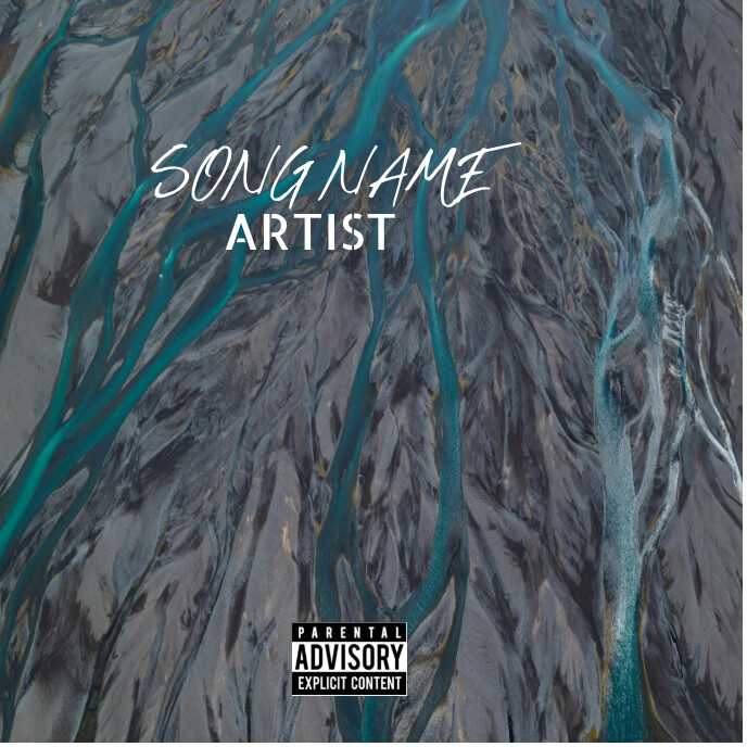 Aqua Maximalist Color Palette Album Cover Template | PosterMyWall