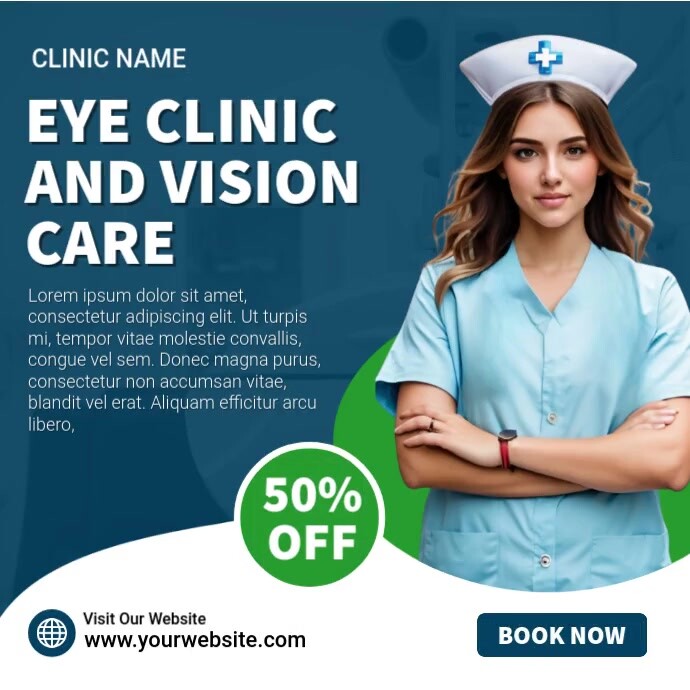 Aqua Maximalist Eye Clinic And Vision Care Instagram Post Template ...