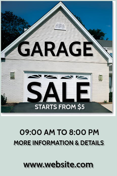 Plantilla de Aqua Maximalist Garage Sale Poster | PosterMyWall