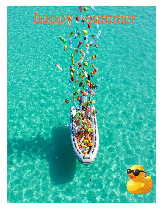 Aqua Maximalist Happy Summer Poster/wallboard Template | PosterMyWall