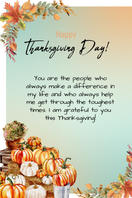 Modèle Aqua Maximalist Happy Thanksgiving Day Poster | PosterMyWall