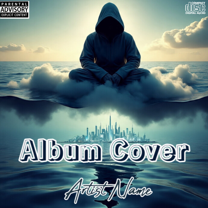 Aqua Maximalist Mixtape Album Cover Template | PosterMyWall