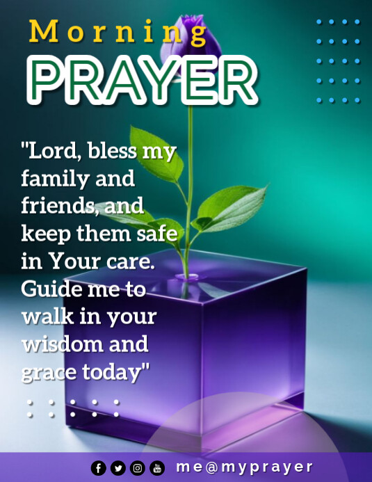 Copy of Aqua Maximalist Morning Prayer Flyer (us Letter) | PosterMyWall