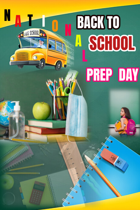 Copy of Aqua Maximalist National Back To School Prep | PosterMyWall