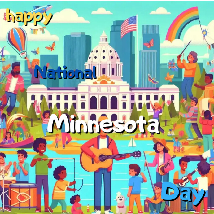 Copy of Aqua Maximalist National Minnesota Day Instagram Post ...