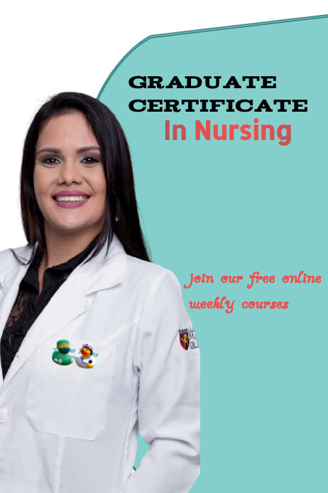 Aqua Maximalist Nurse Course Poster Template | PosterMyWall