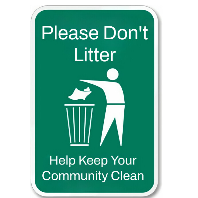 Copy of Aqua Maximalist Please Don't Litter Keep Your Community Clean Instagram Post | PosterMyWall