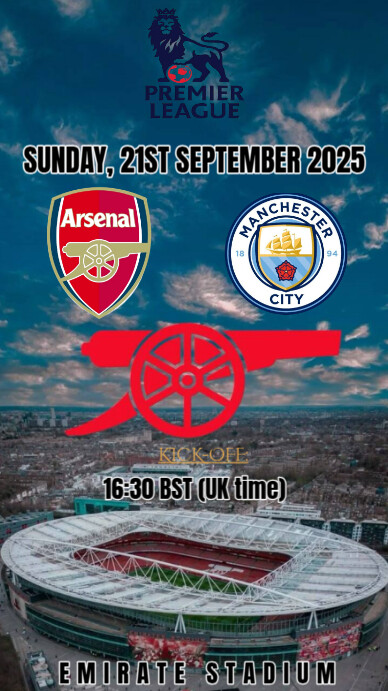 Aqua Maximalist Promotional Flyer For A Premier League Match Between ...